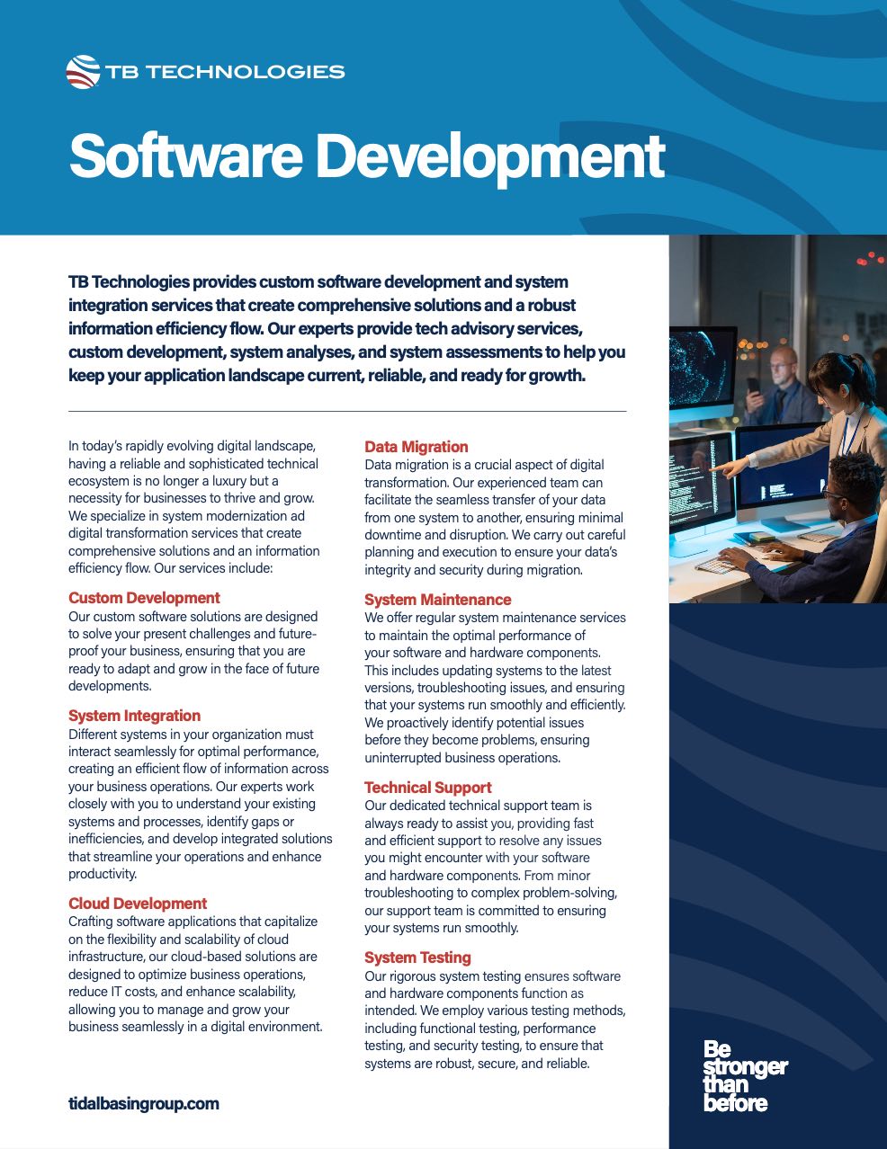 Software Development - Tidal Basin Group