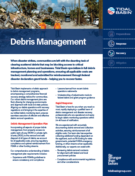 Debris Management - Tidal Basin Group