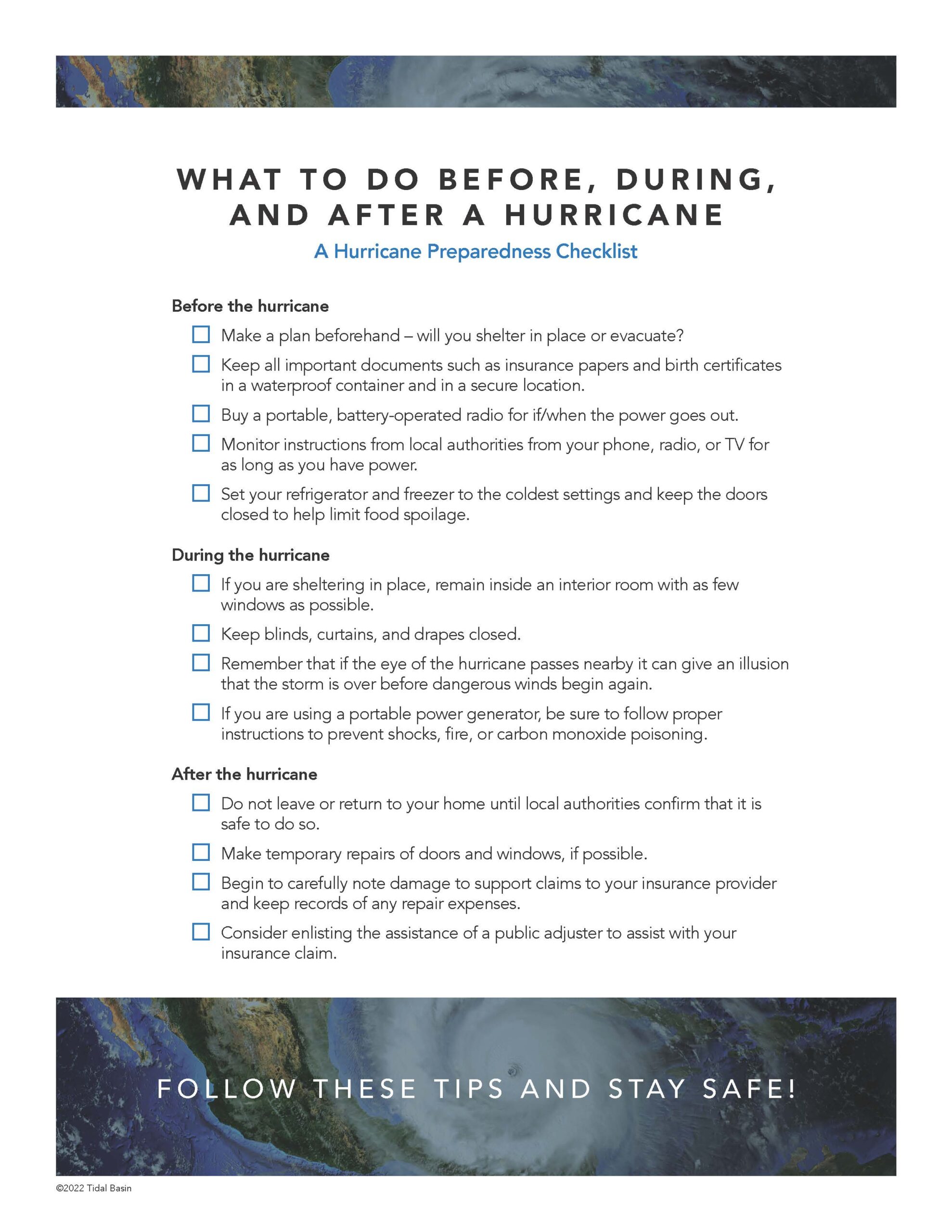 Hurricane Resource Center - Tidal Basin Group