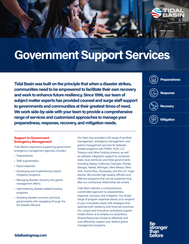 Government Support Services - Tidal Basin Group