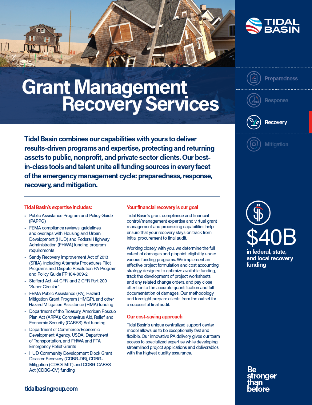 Grant Management Recovery Services - Tidal Basin Group