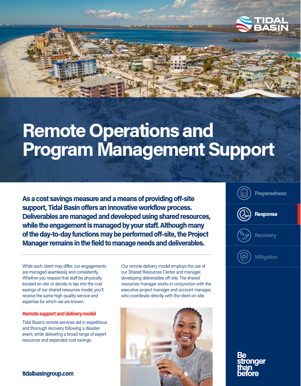 Remote Operations and Program Management Support - Tidal Basin Group Remote Operations and Program Management Support - Tidal Basin Group