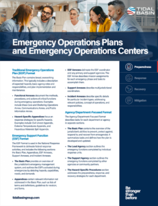Emergency Operations Plans and Emergency Operations Centers - Tidal ...