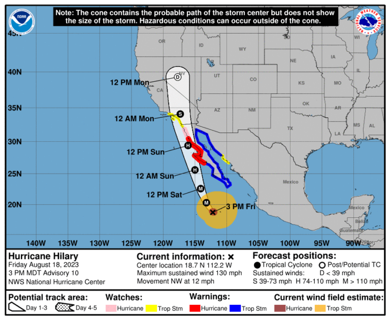 Hurricane Hilary Approaches California/Mexico Border - Tidal Basin Group
