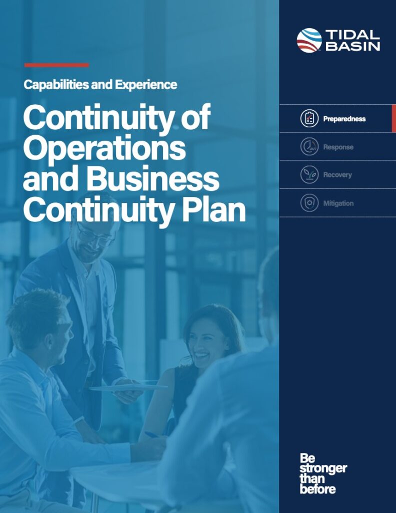 Continuity of Operations and Business Continuity Plan - Tidal Basin Group