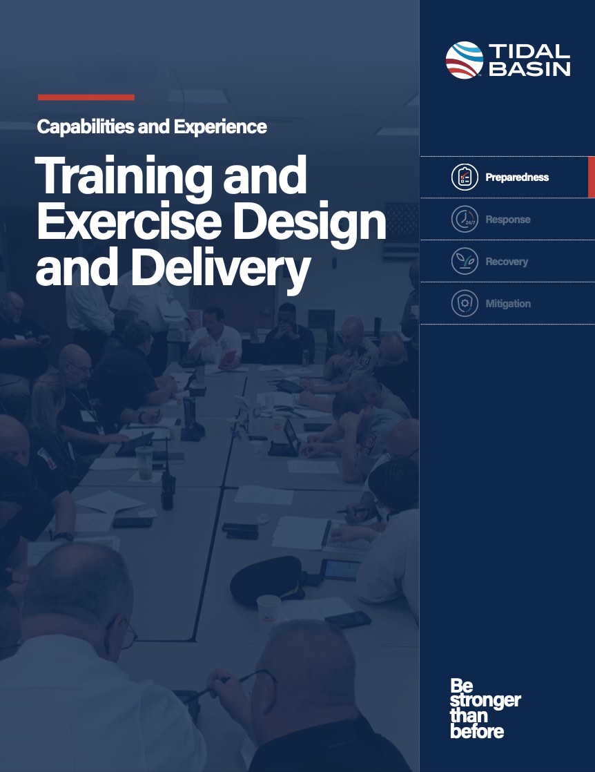 Training and Exercise Design and Delivery - Tidal Basin Group