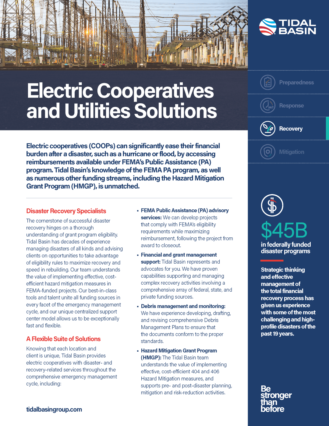 Electric Cooperatives & Utilities Solutions - Tidal Basin Group